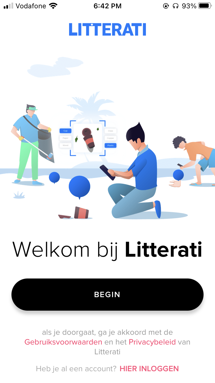 Handleiding in foto’s Litterati app - GoClean